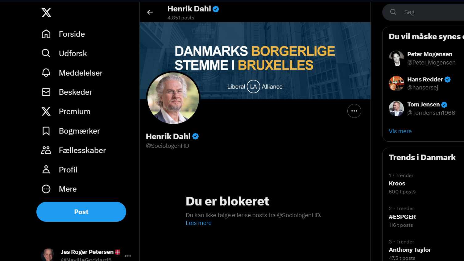 Du er blokeret – Jes Roger Petersen